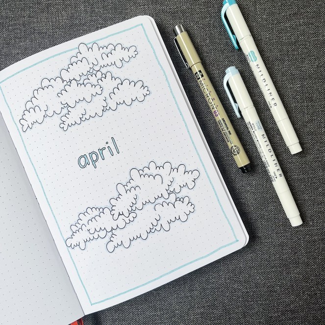 My Cloudy Bullet Journal Setup – April 2024 – Beth Olivia