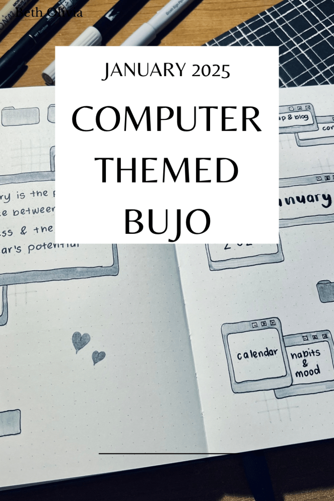A Computer-Themed Bujo Setup for January 2025 – Beth Olivia